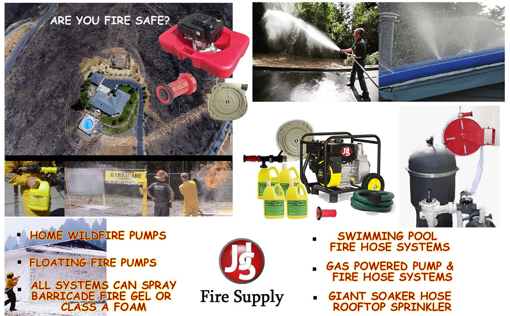 California Wildfires Fire Pump Cart and Hose Systems: Home Firefighting ...